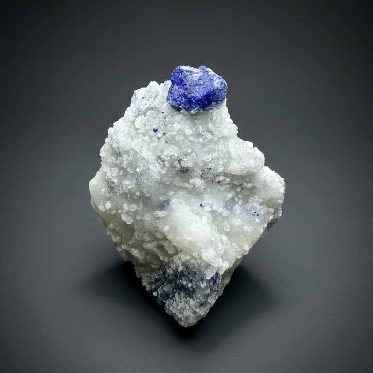 Afghan Lazurite Specimen | Deep Blue Lapis-Grade Crystal on Matrix | C ...