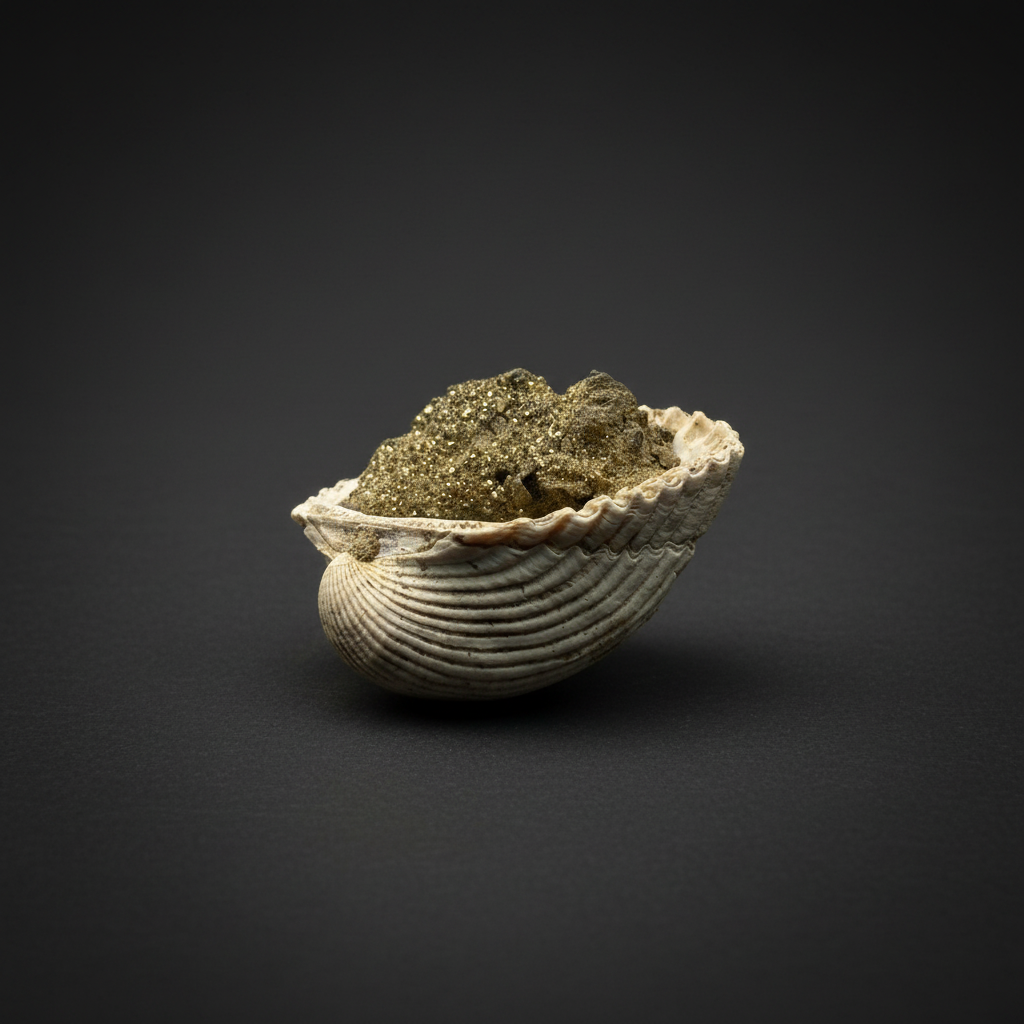 Bivalve (Pelecypoda) Fossil Sea Shell with Chalcopyrite | Mineralized ...