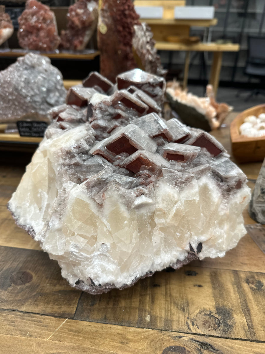 Silver Chocolate Calcite Cluster • HuBei, China • Collector’s Statemen ...