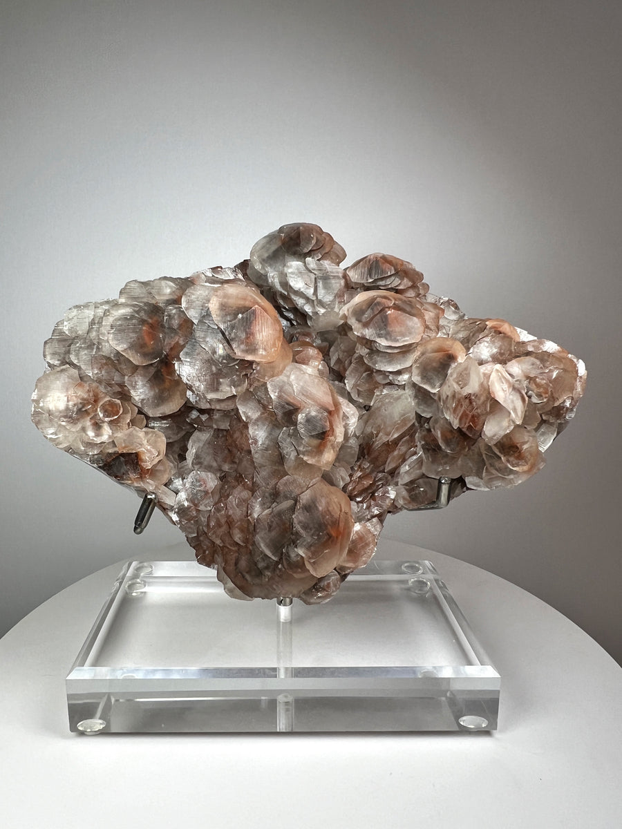 Red Phantom Pagoda Flower Pedal Calcite from Hubei Province, China • H ...