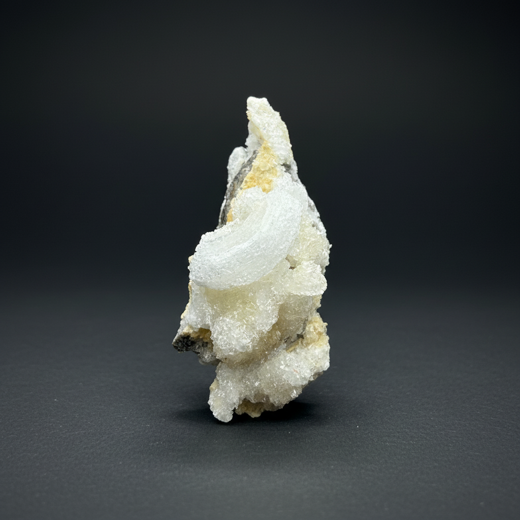 Moroccan Ram’s Horn Selenite (Gypsum) Crystal Display Specimen ...