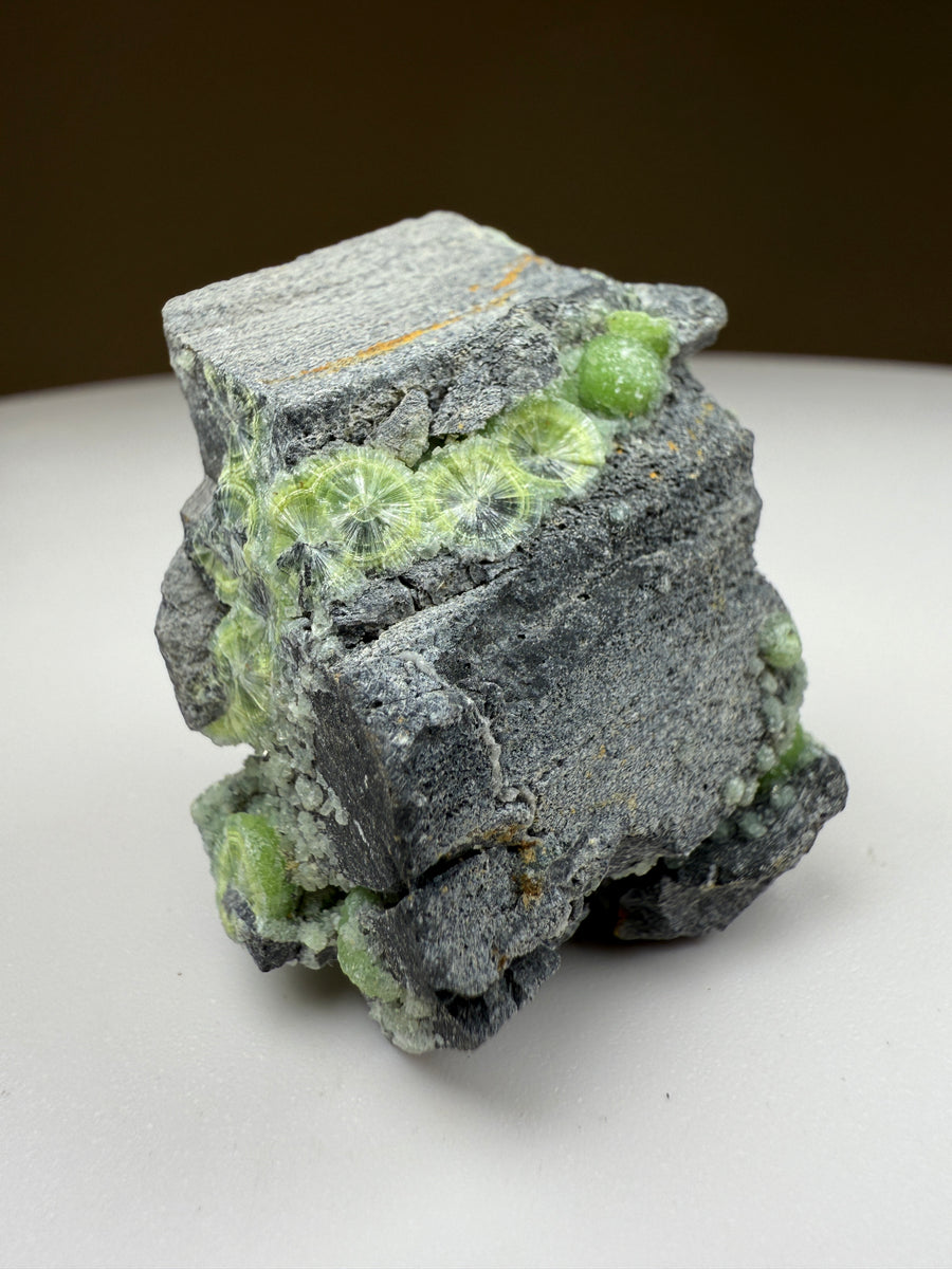 Green Wavellite Cluster Mineral Specimen • Arkansas, USA – Wandering Stones