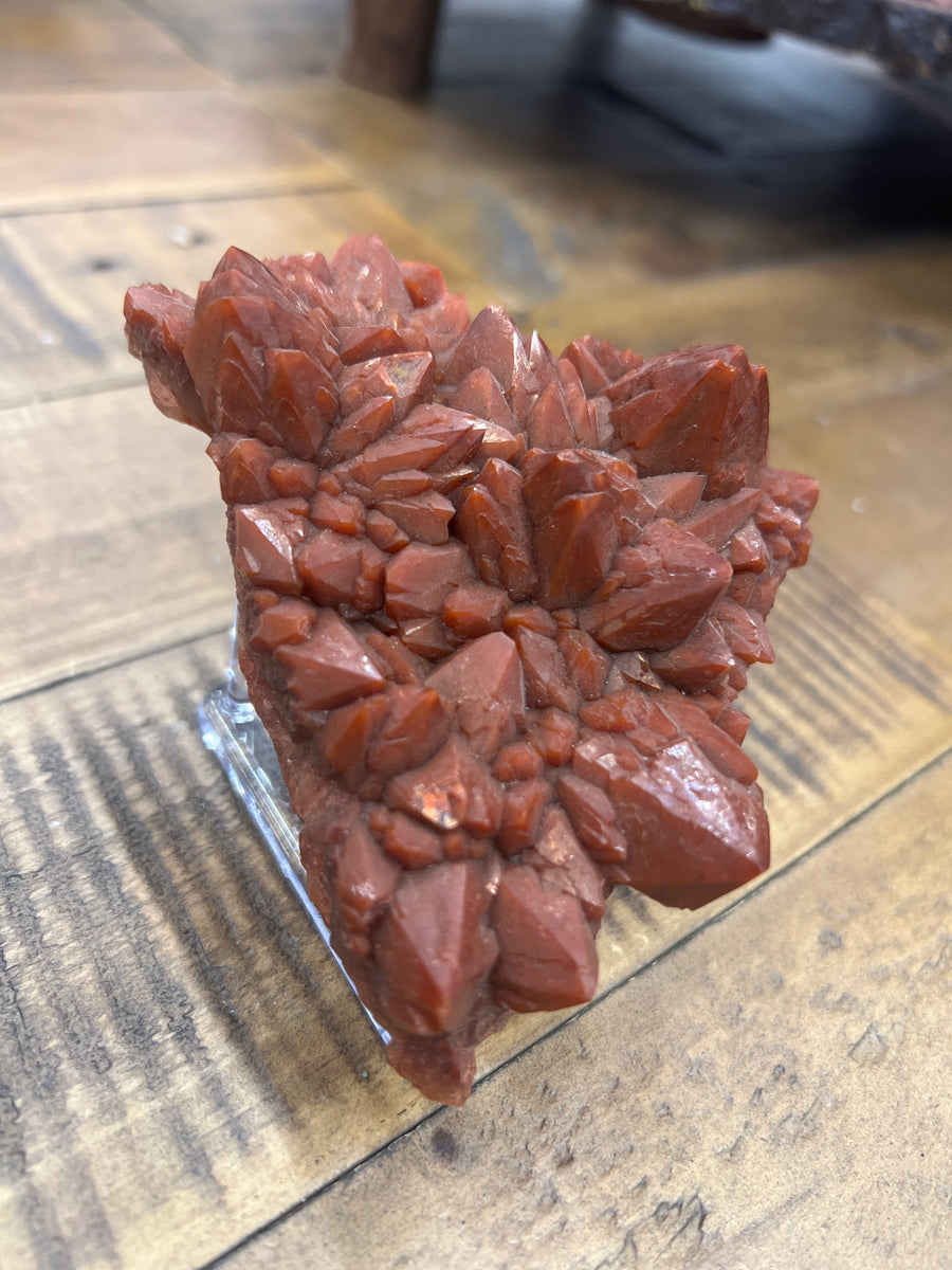 Red Hematite Quartz Cluster • Morocco – Wandering Stones