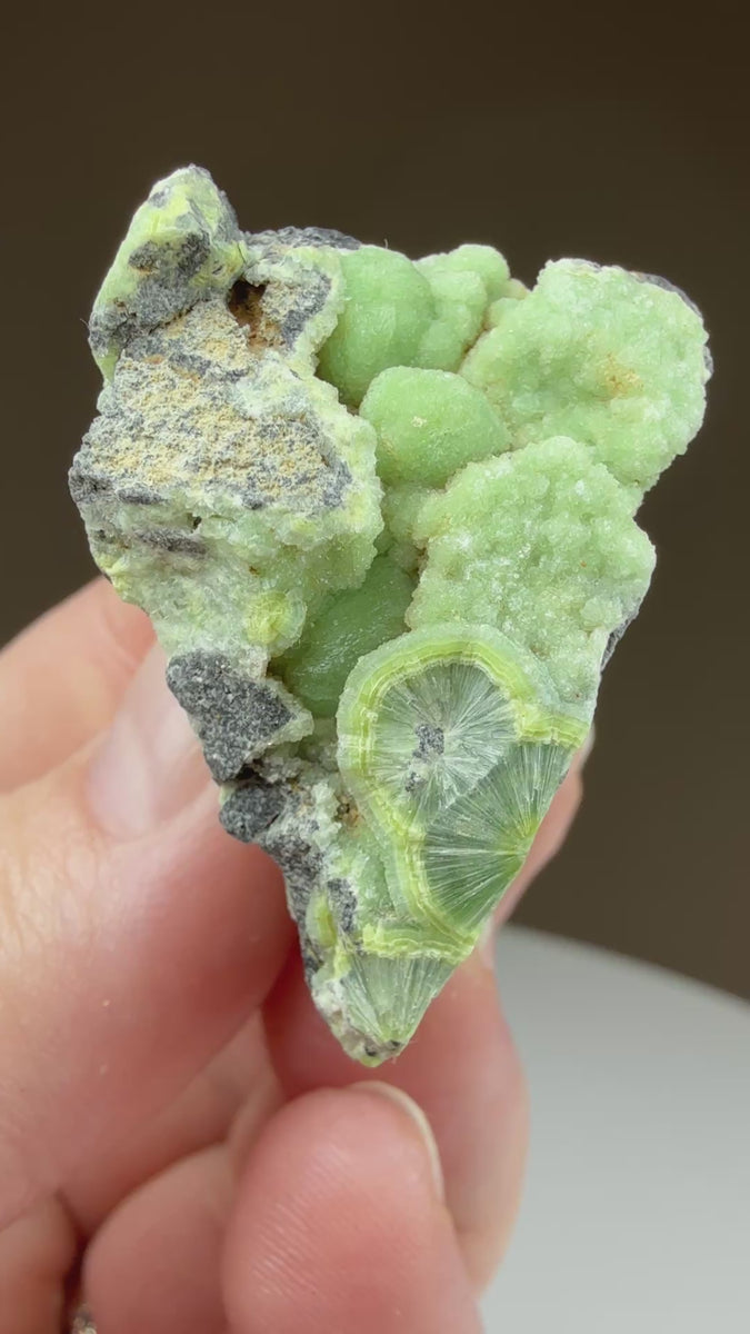 Green Wavellite Cluster Mineral Specimen • Arkansas, USA – Wandering Stones